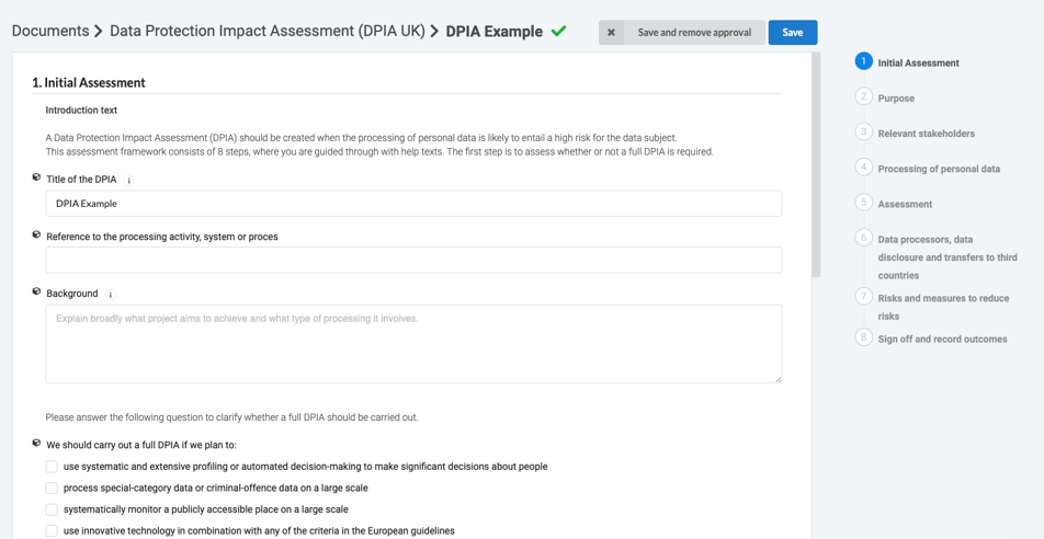Updated DPIA and Initial Assessment based on ICO’s checklist